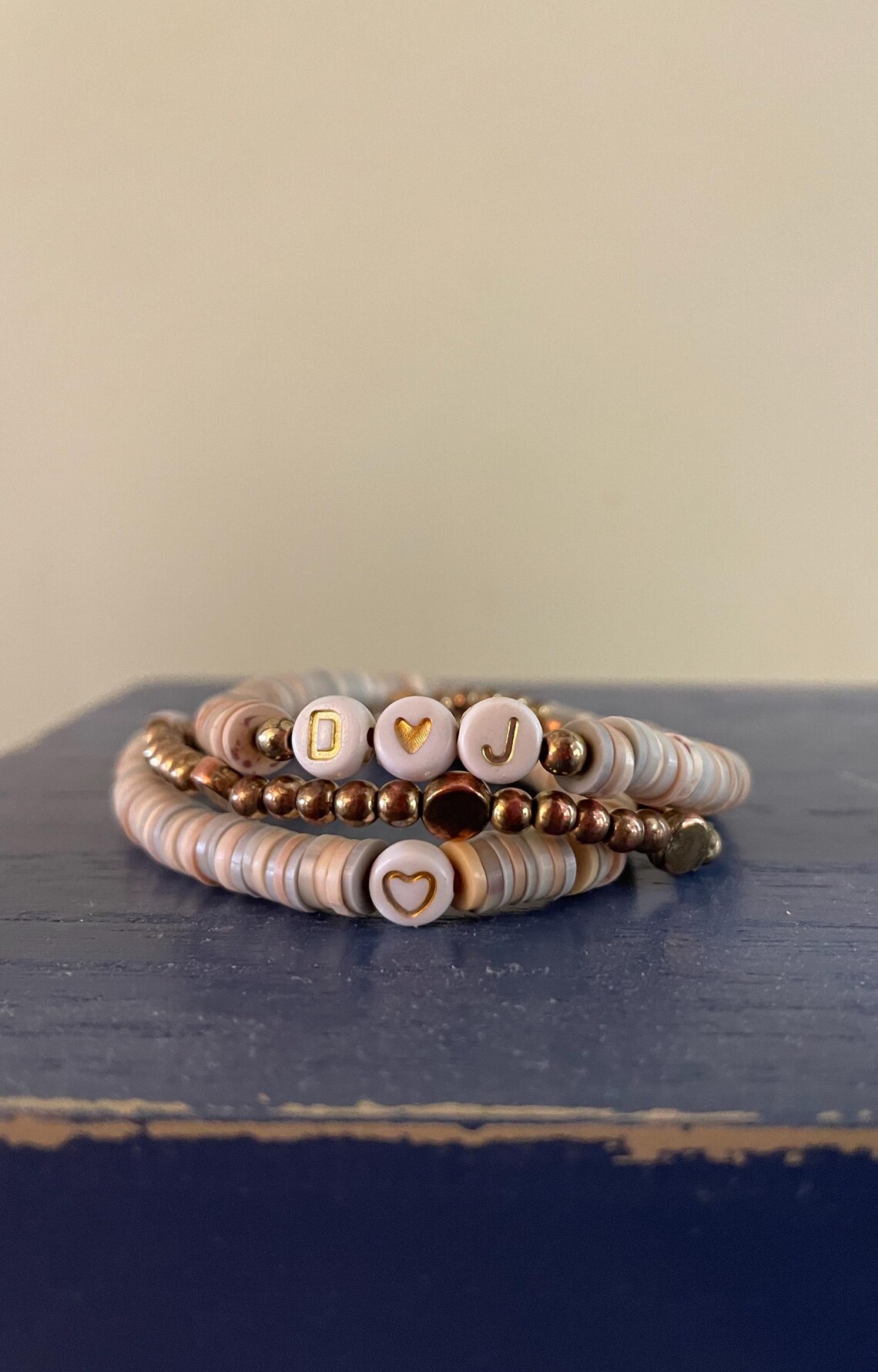 Custom Clay Bead Bracelet Set - Etsy