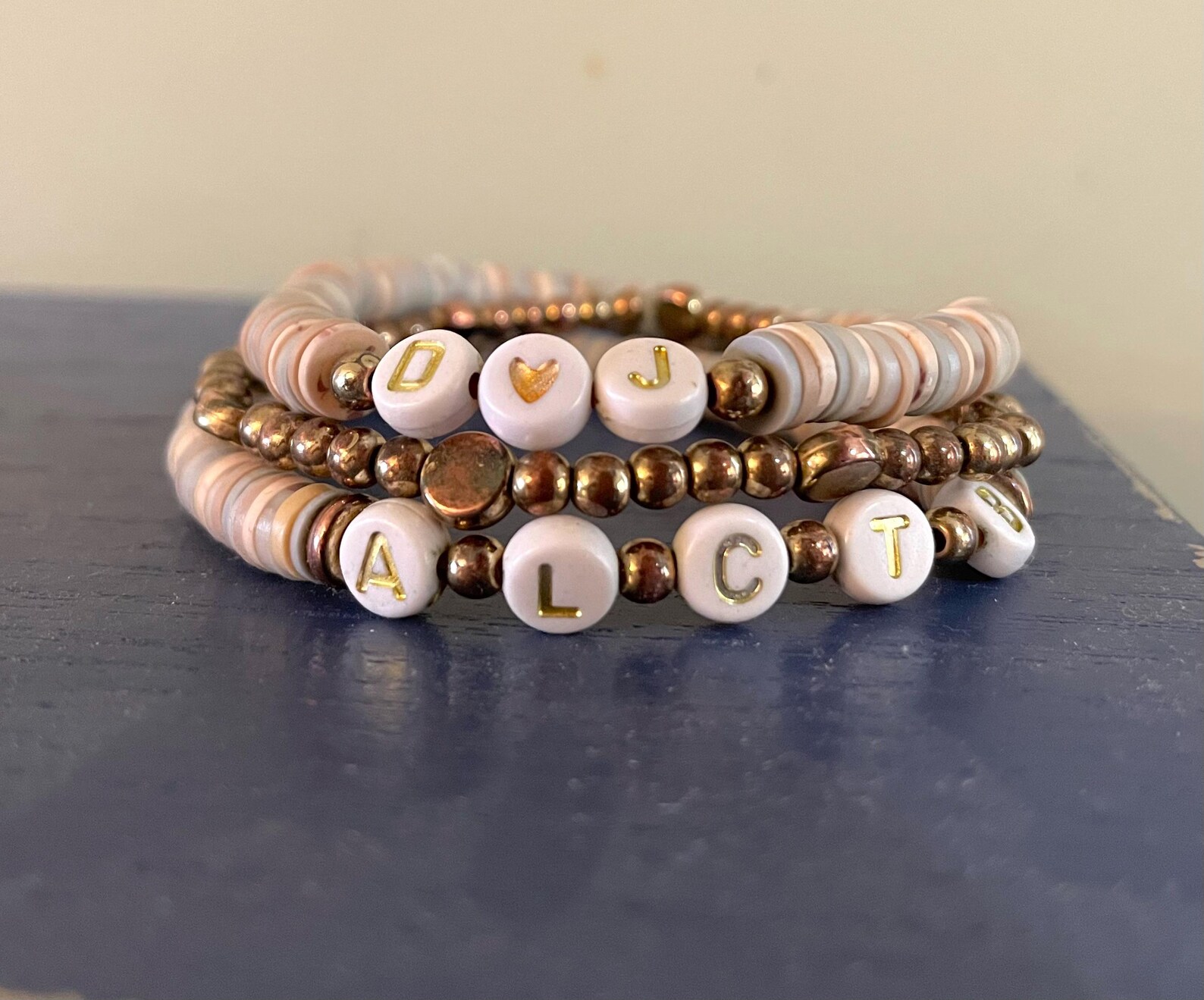 Custom Clay Bead Bracelet Set - Etsy