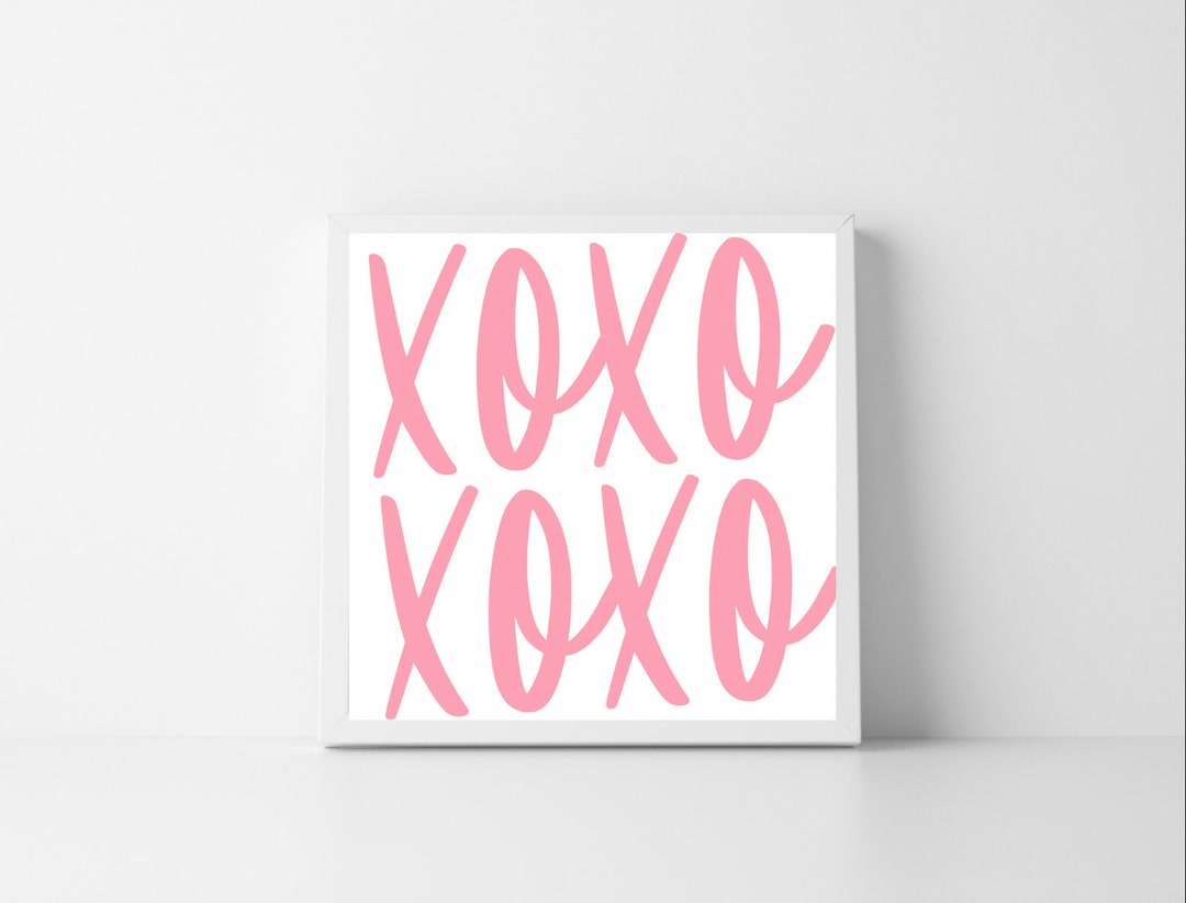 Xoxo Valentines Day Printable, Valentines Art, Pink Xoxo Wall Art ...