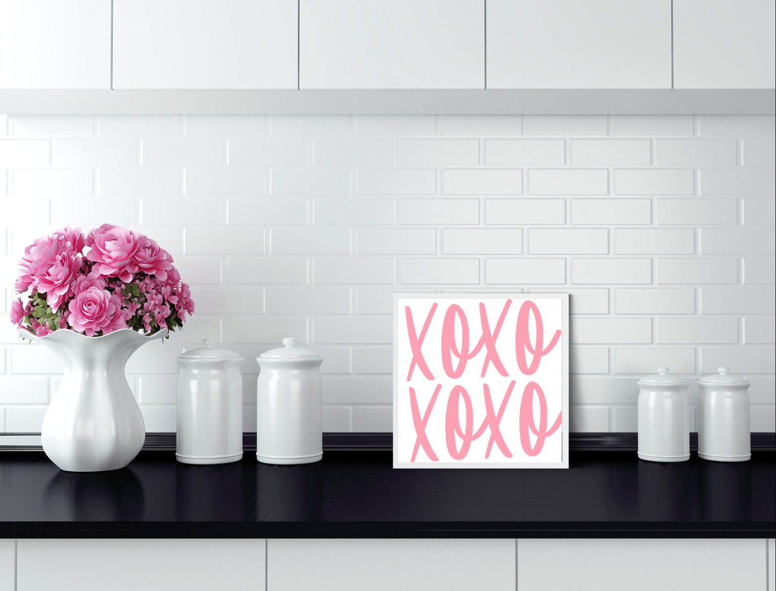 Xoxo Valentines Day Printable, Valentines Art, Pink Xoxo Wall Art ...