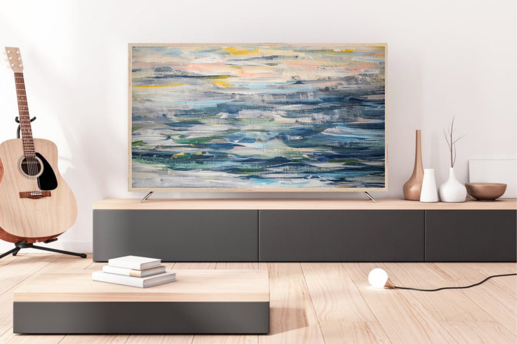 Samsung Frame TV Art Ocean Waves Painting Digital Art Print - Etsy