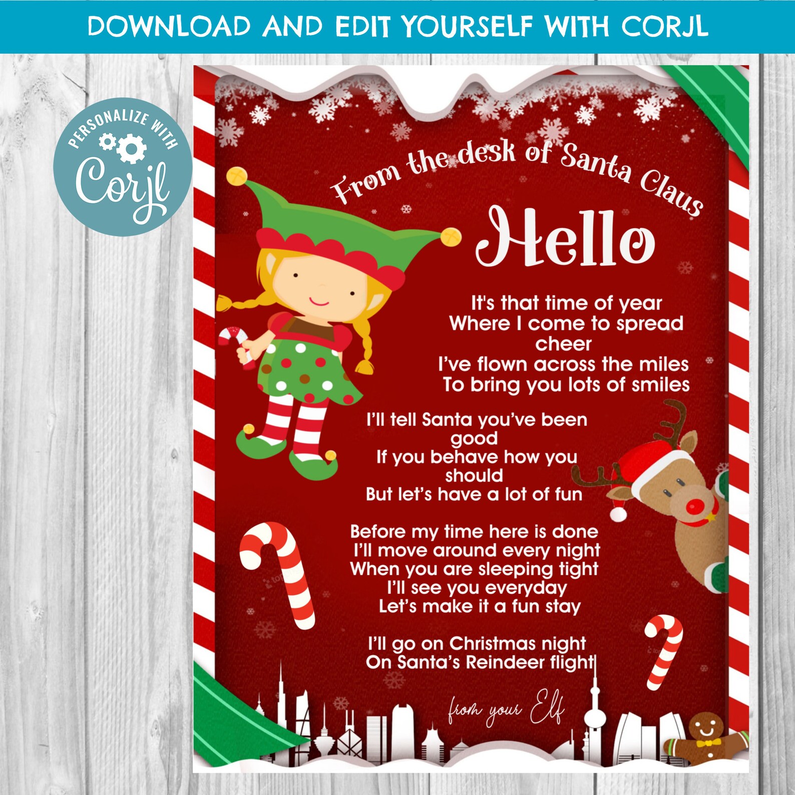 EDITABLE First Time Elf Arrival Letter First Time Elf Visiting | Etsy