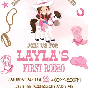 EDITABLE Girl Rodeo Birthday Invitation Rodeo Party Invite Rodeo ...