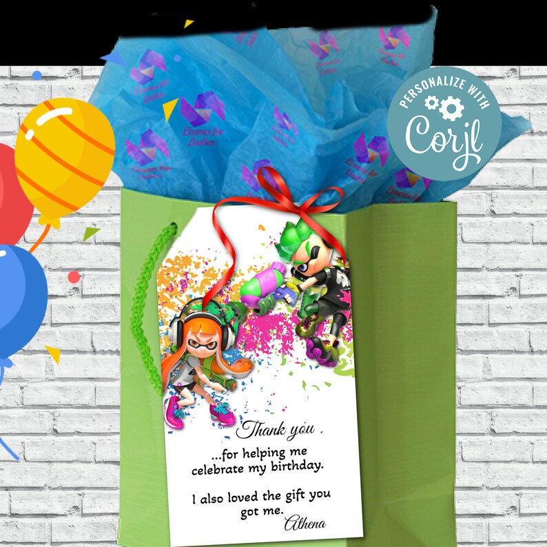 Splatoon Birthday Invitation Splatoon Invite Splatoon - Etsy