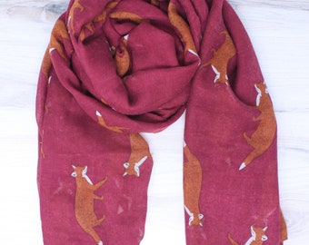 Red Fox Scarf | Etsy