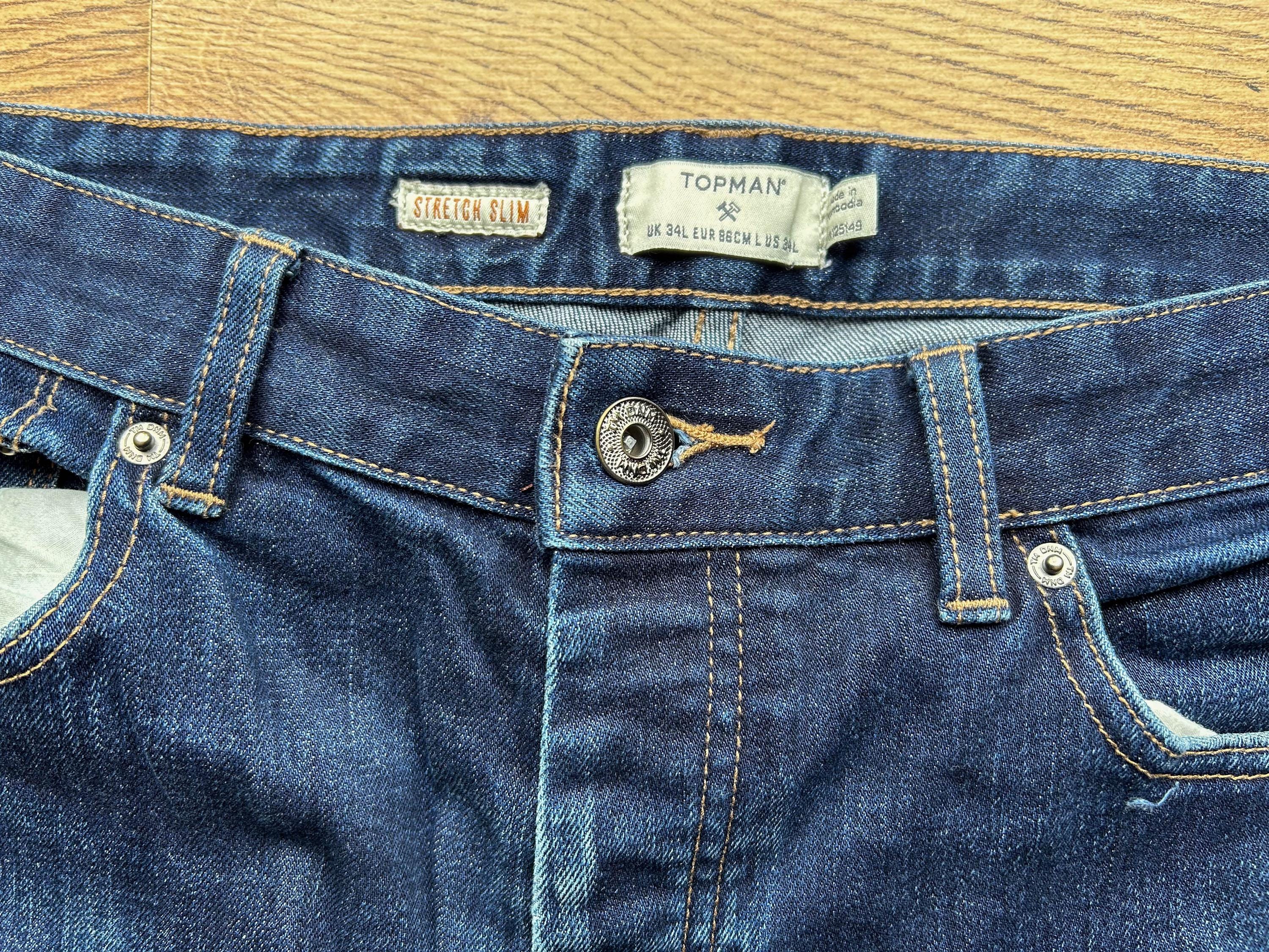 Dark Denim Jeans 'stretch Slim' From Topan - Size 34L - Mod / Indie ...
