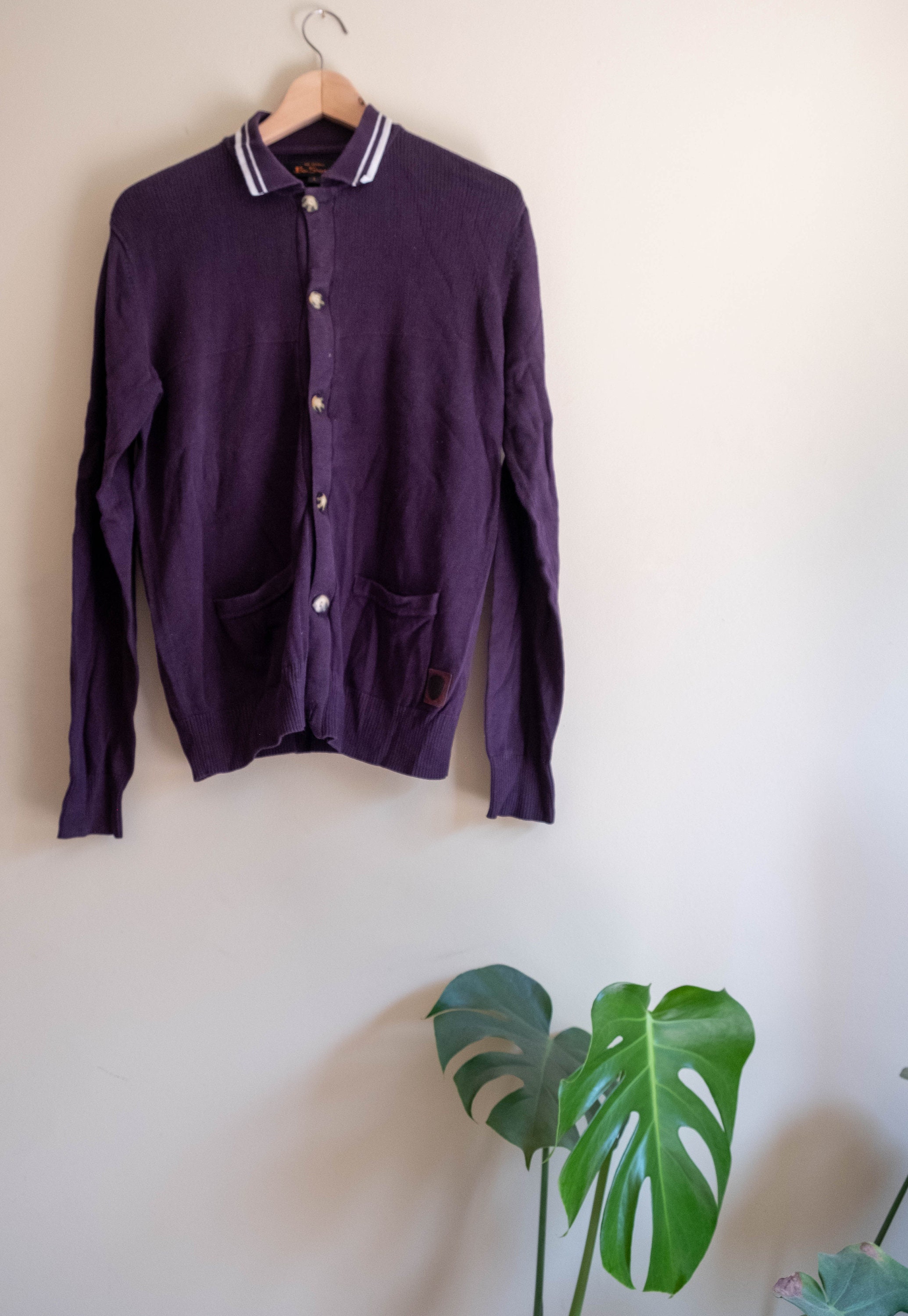 Mens Vintage Ben Sherman Button Style Cardigan Knit / Yardie Cardie ...