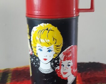 Vintage Barbie and Midge Thermos - Etsy