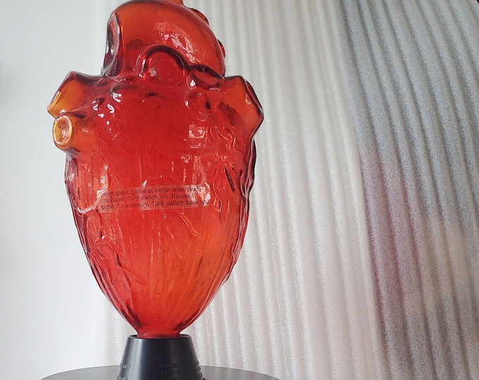 Vintage Interactive Plasma Heart Lamp / Realistic Red Glass Heart by ...