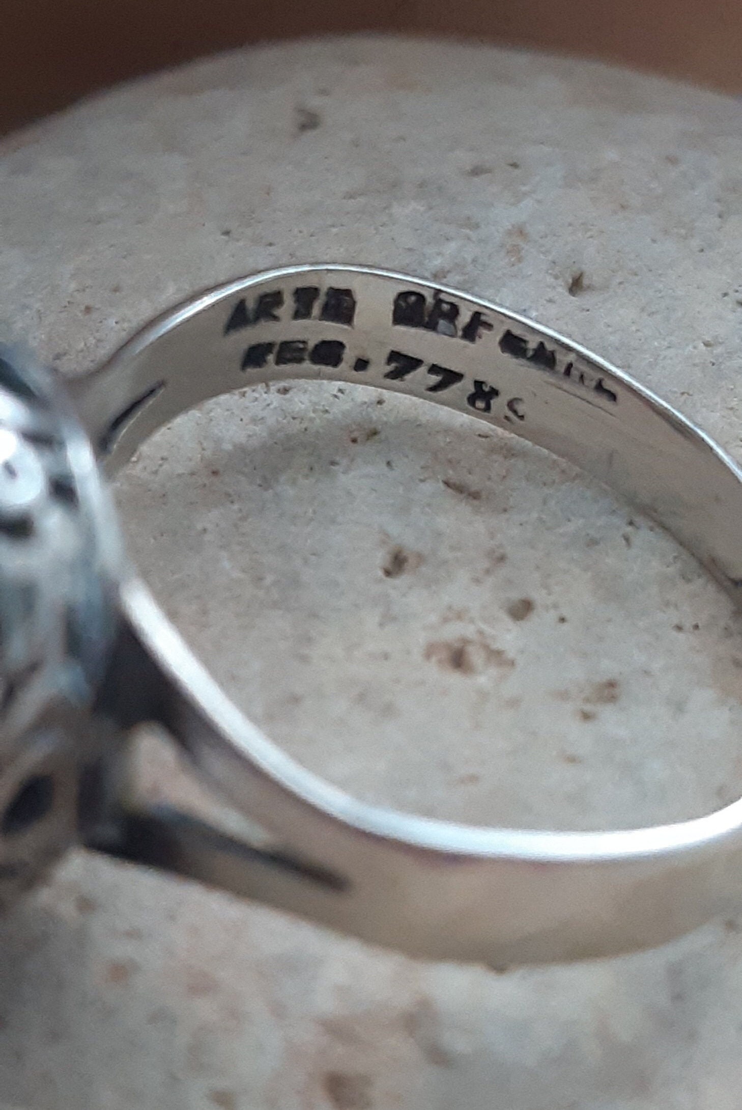 Rare 1950's Arte Orfebre Peruvian Ring / Inca Sterling Silver Ball Ring ...