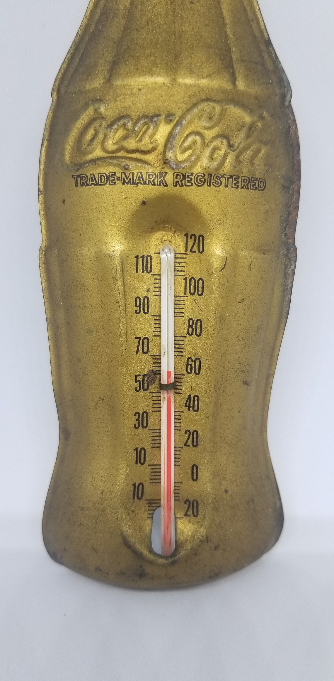 Vintage Coca Cola Bottle Shaped Thermometer / 1950s / Tin / - Etsy