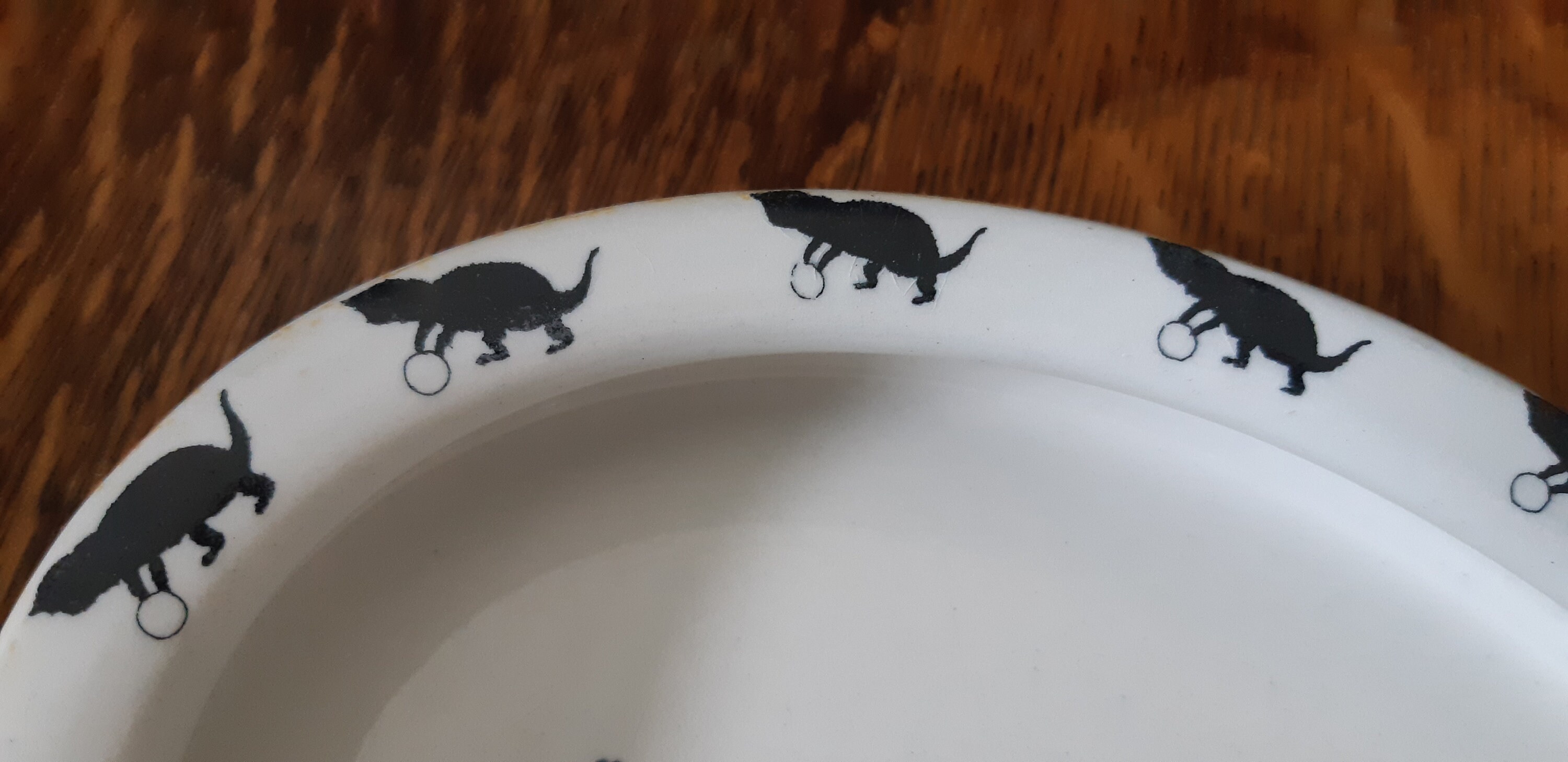 Vintage Grimwades Nursery Ware / Black Cats Pattern Pottery / Nursery Ware Baby Bowl Circa 1901 ...