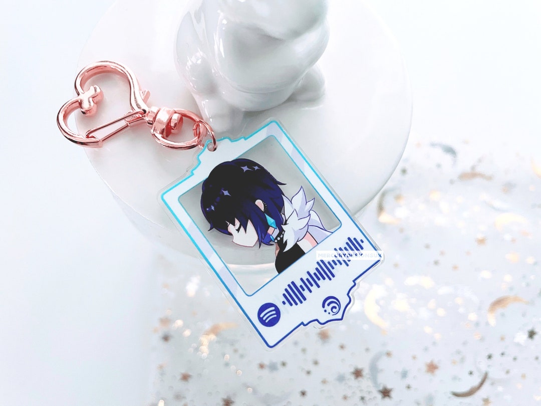 Genshin Impact Charm YELAN // Clear Acrylic Soundtrack Keychain - Etsy