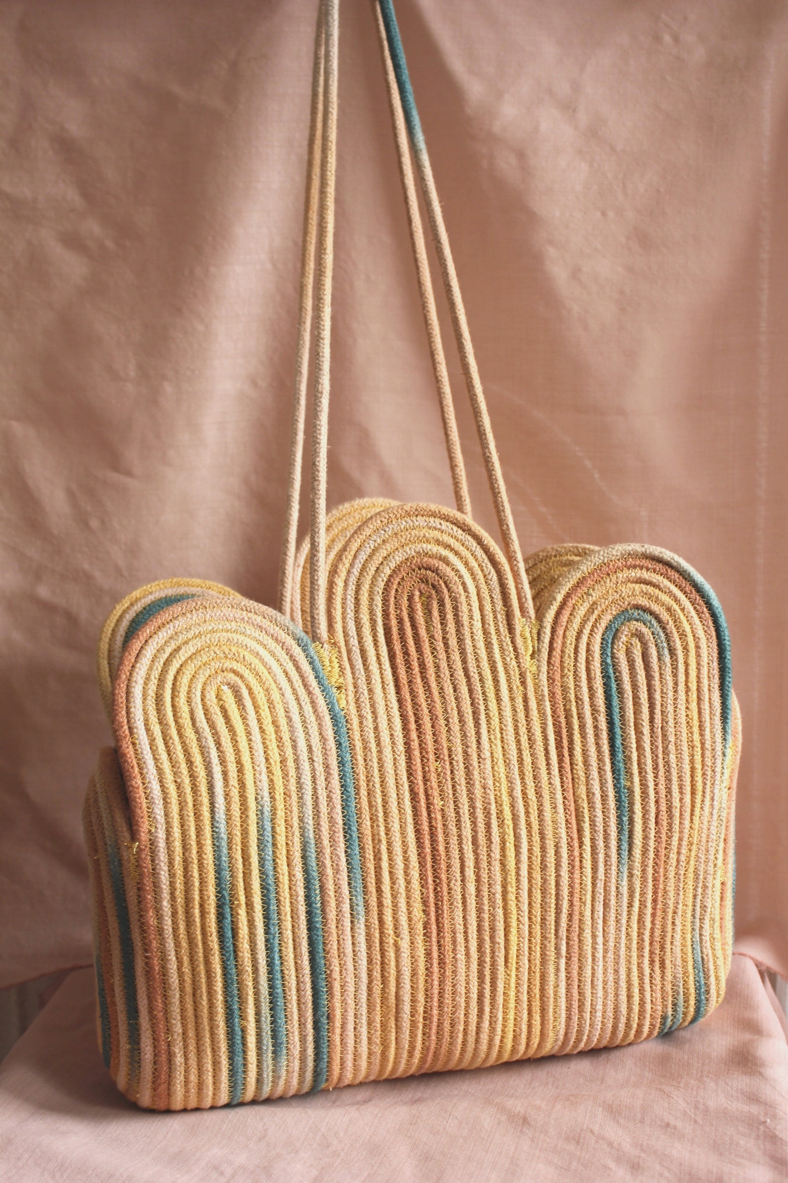 Hand Dyed Organic Cotton Rope Shoulder/tote Bag - Etsy