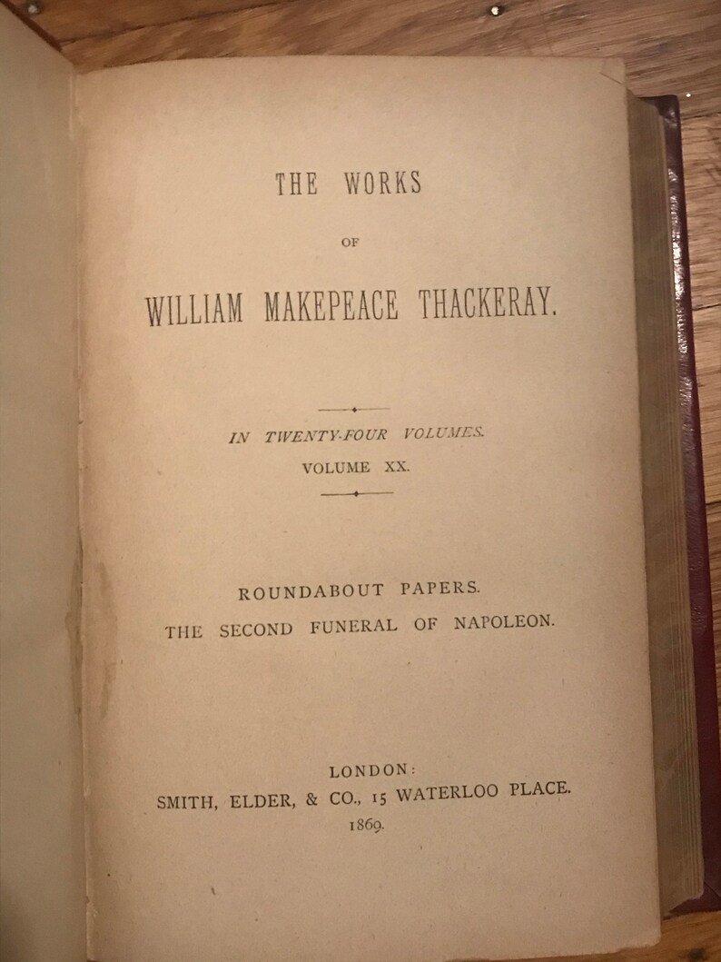 The Works of William Makepeace Thackeray in 24 Volumes - Etsy