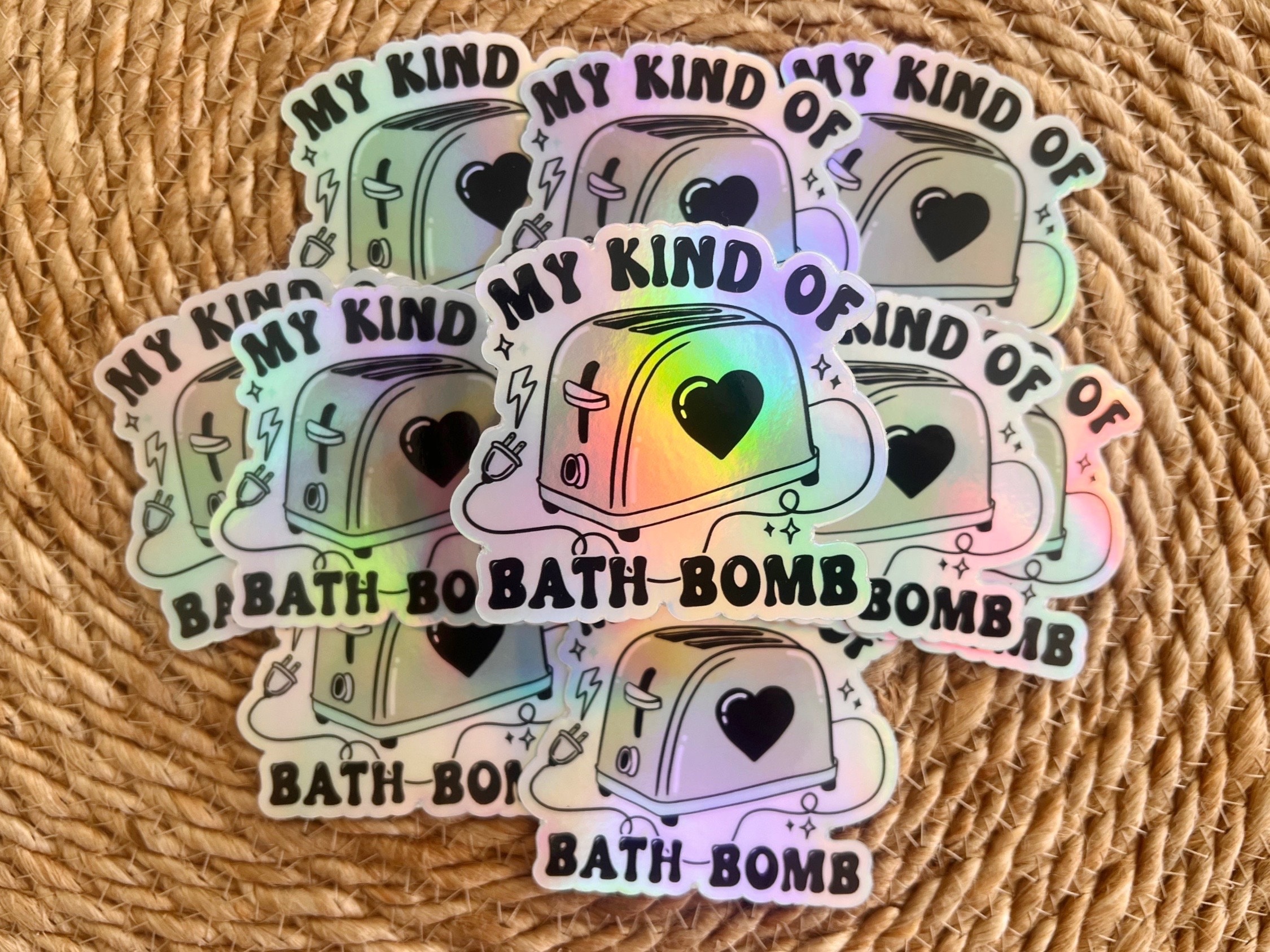 Live Laugh Toaster Bath Sticker Sarcastic Sticker My Kind of Bath Bomb ...