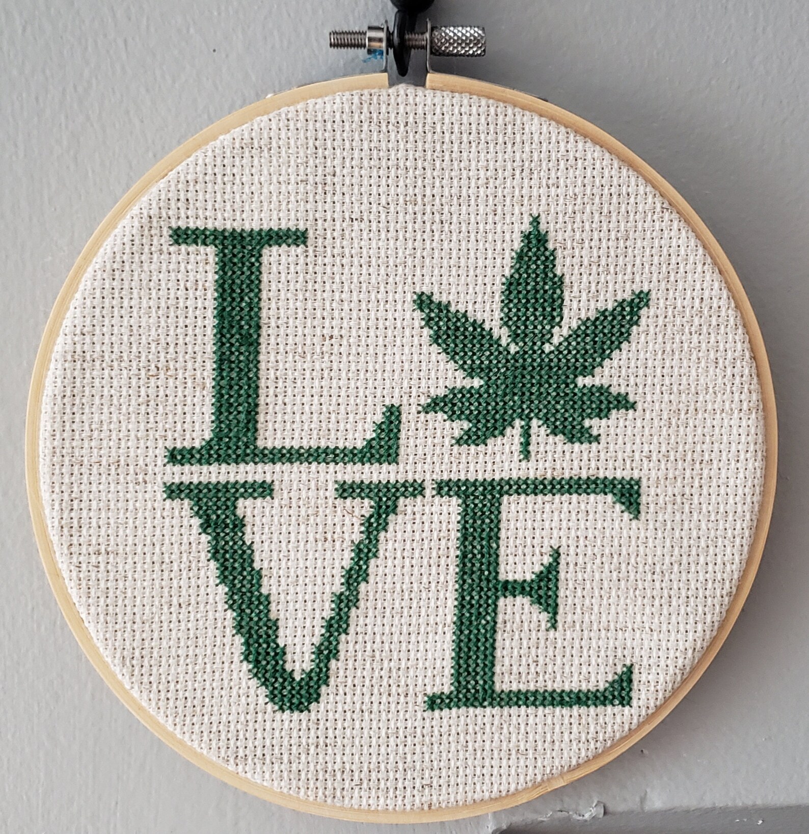 Green LOVE With Pot Leaf 420 Cross Stitch Weed Marijuana - Etsy UK