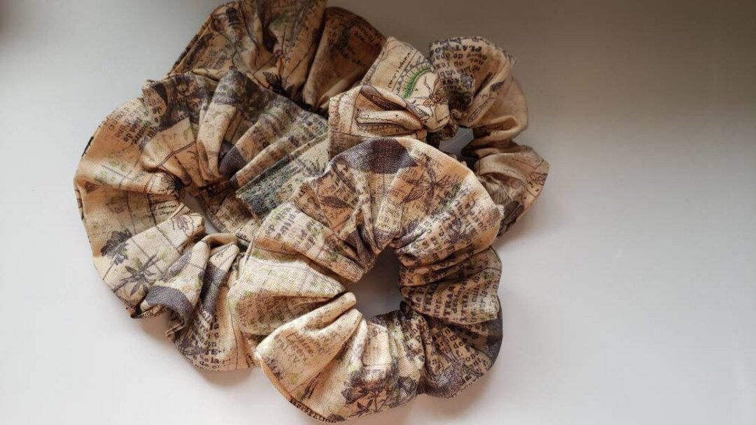 Insect and Textbook Print Scrunchie - Diagram of Bugs Hair Tie - Etsy