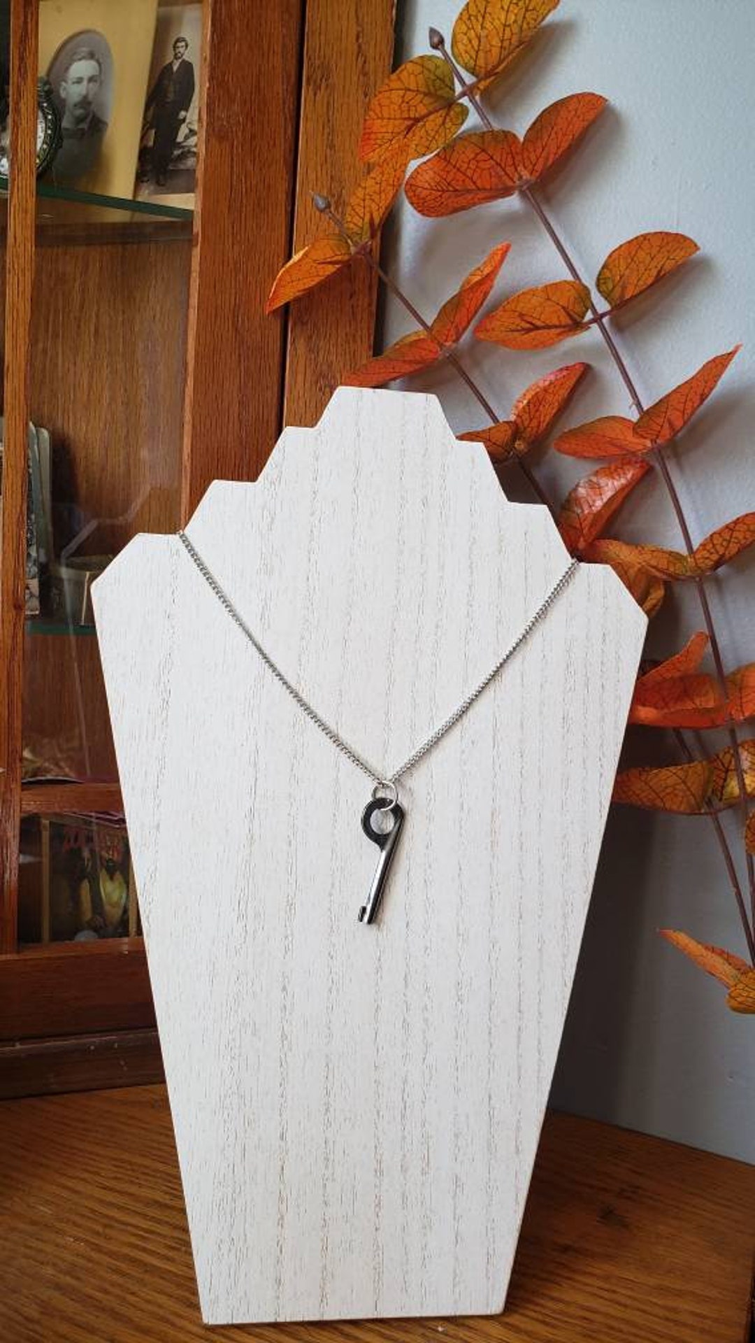 Vintage Clock Key Necklace: Upcycled Silver Pendant, Nickel Free - Etsy