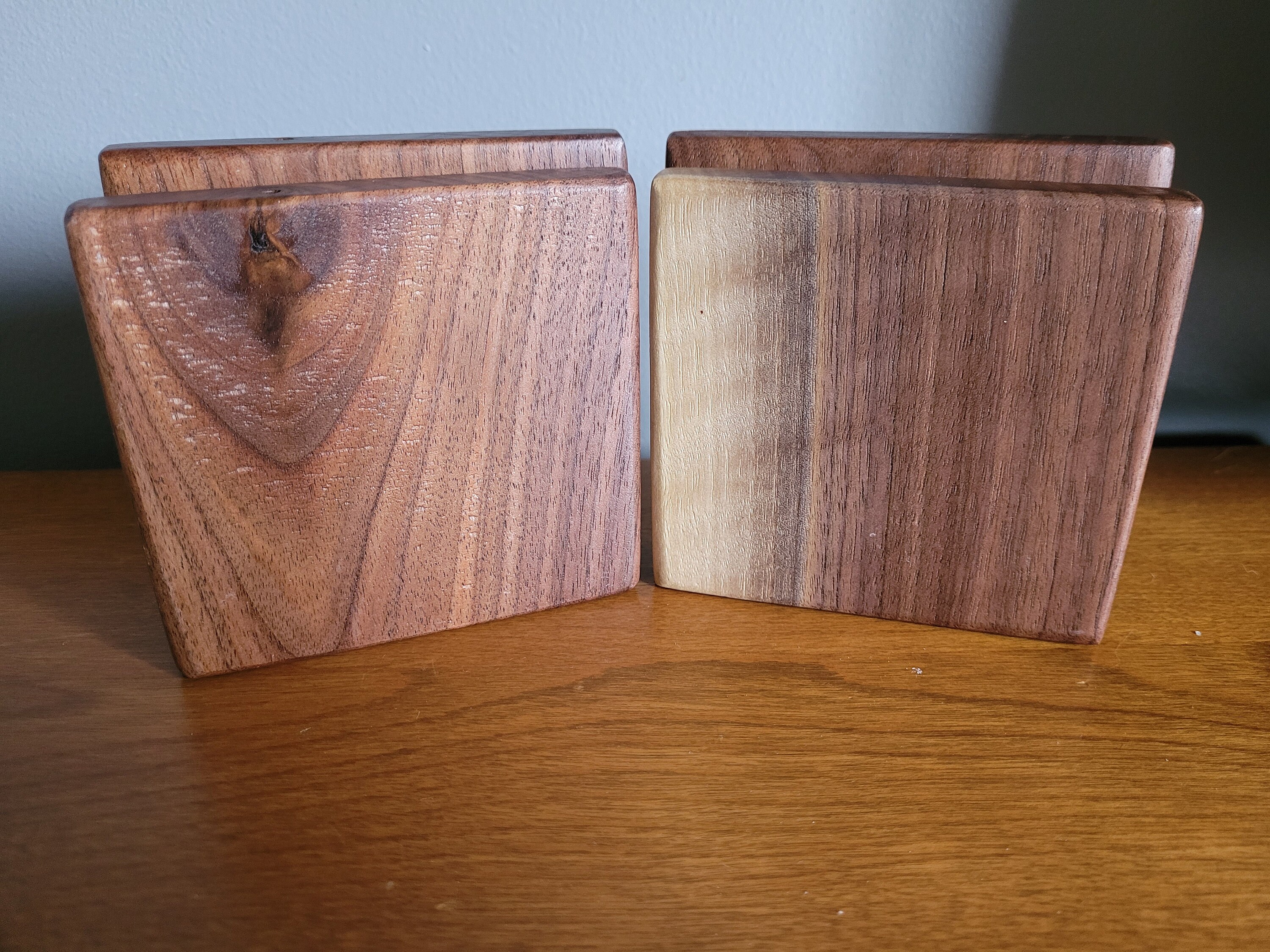 Set of Four Handmade Solid Wood Walnut Coasters - Finished With Lacquer ...