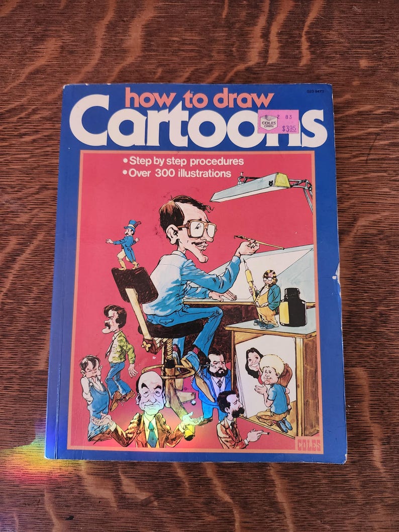 How to Draw Cartoons Softcover Book 1981 - Step by Step Guide With ...