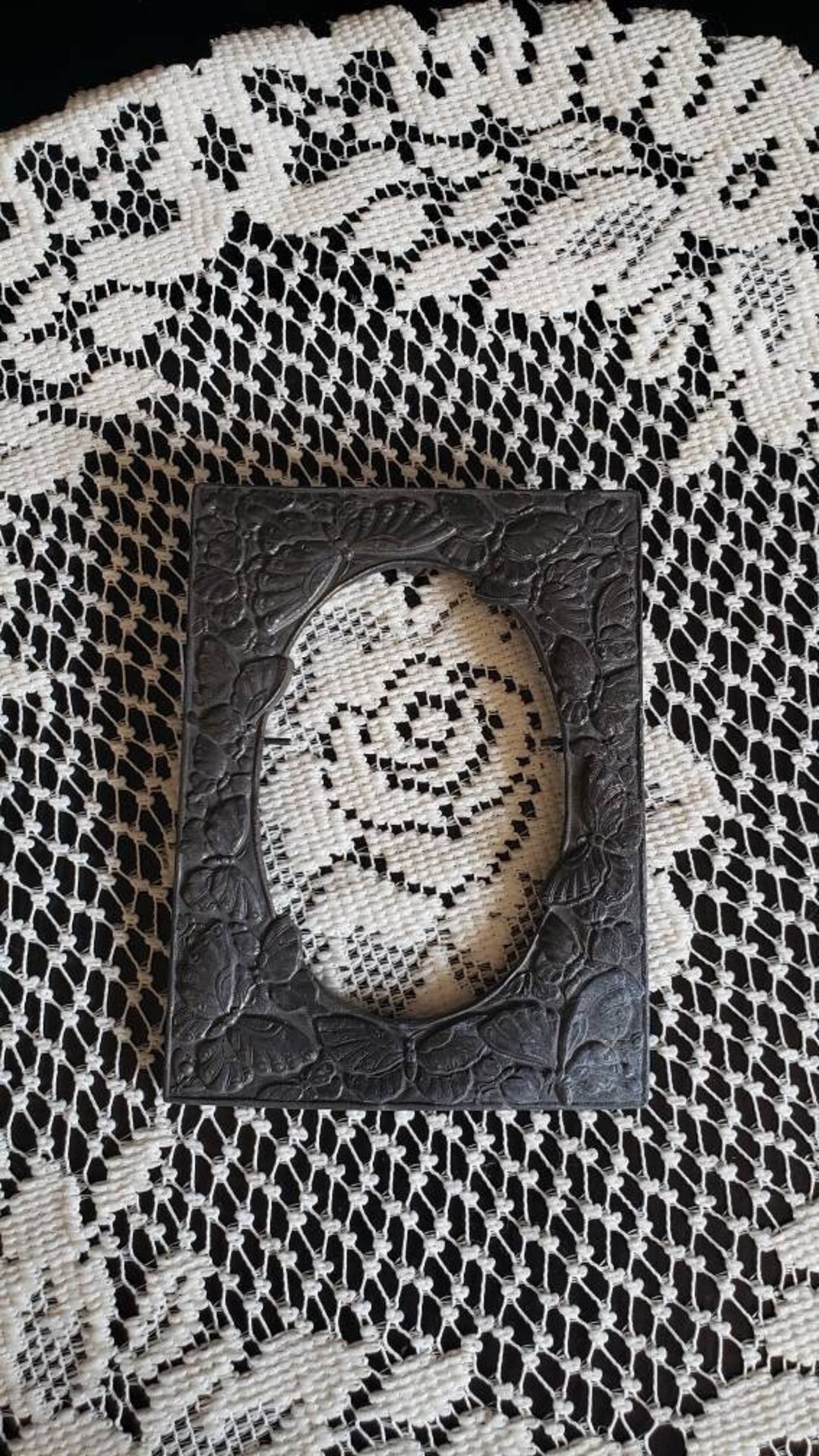 Small Solid Metal Frame With Ornate Butterfly Design Vintage - Etsy