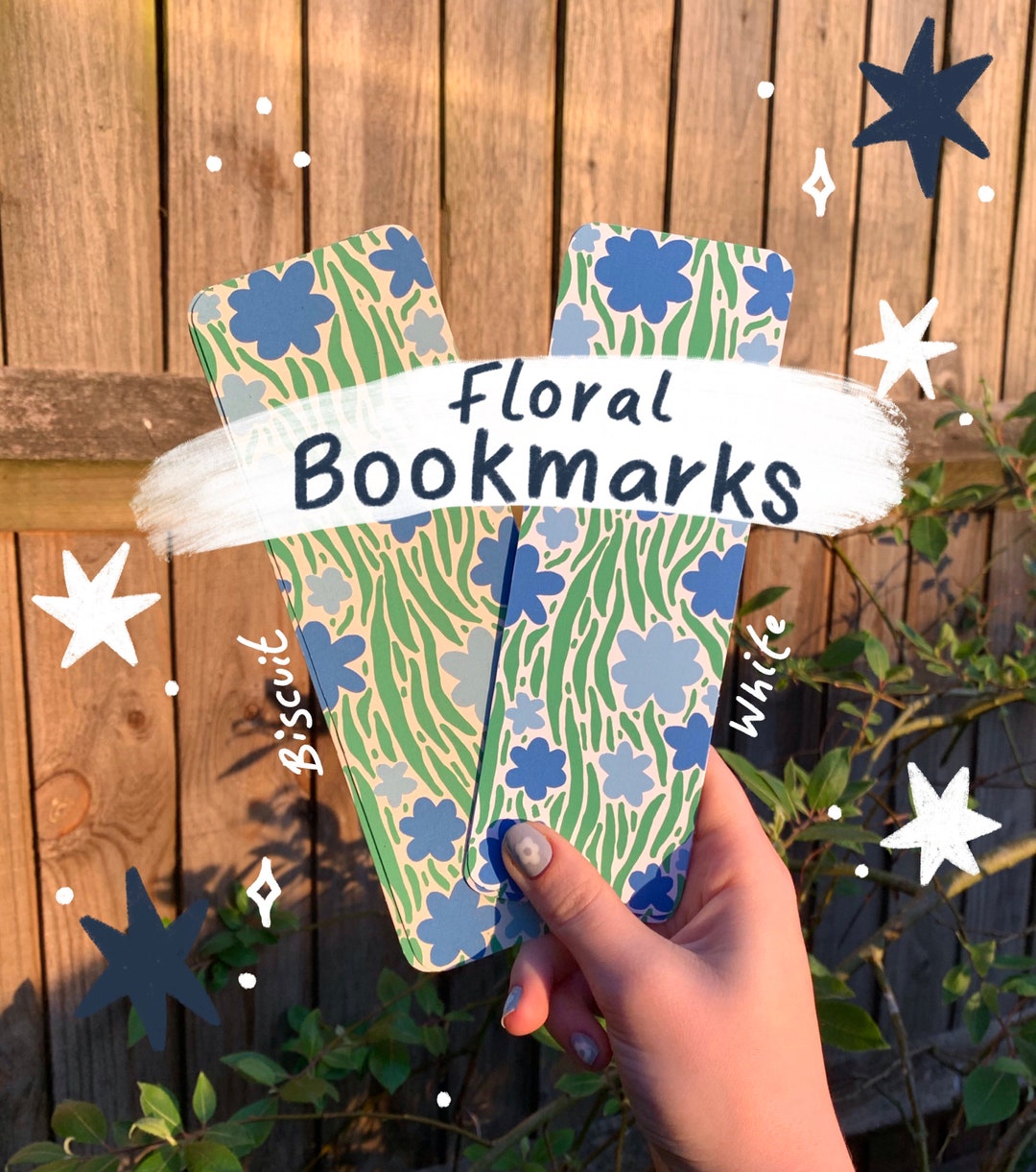 Floral Illustrated Bookmarks / Posca Paint Pen Pop-art Style Flower ...