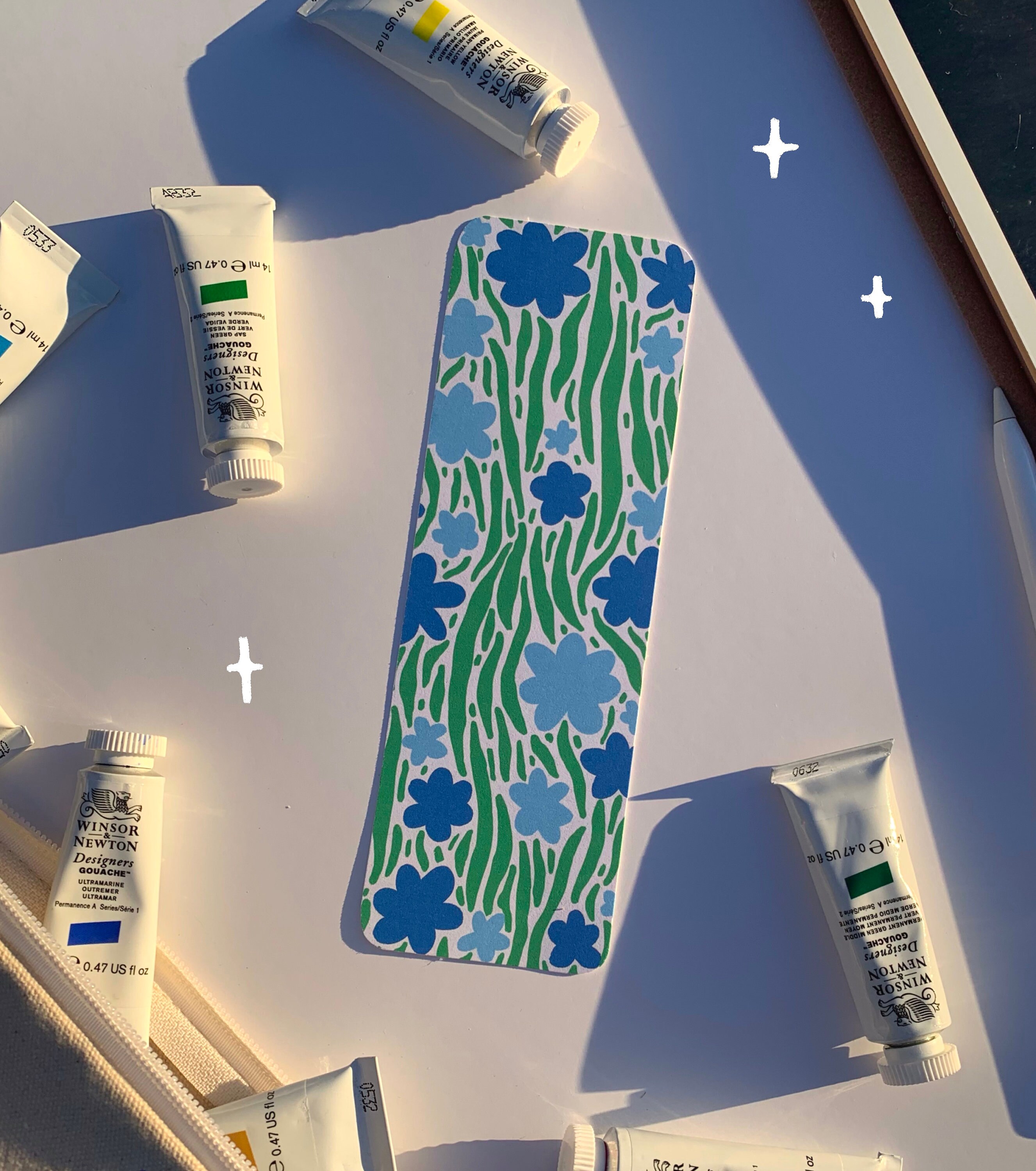 Floral Illustrated Bookmarks / Posca Paint Pen Pop-art Style Flower ...