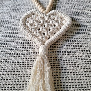 Macrame Heart Ornament Door Hanger Door Decor Rustic - Etsy
