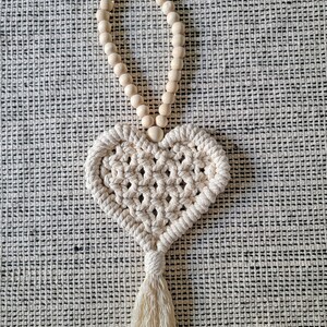 Macrame Heart Ornament Door Hanger Door Decor Rustic - Etsy