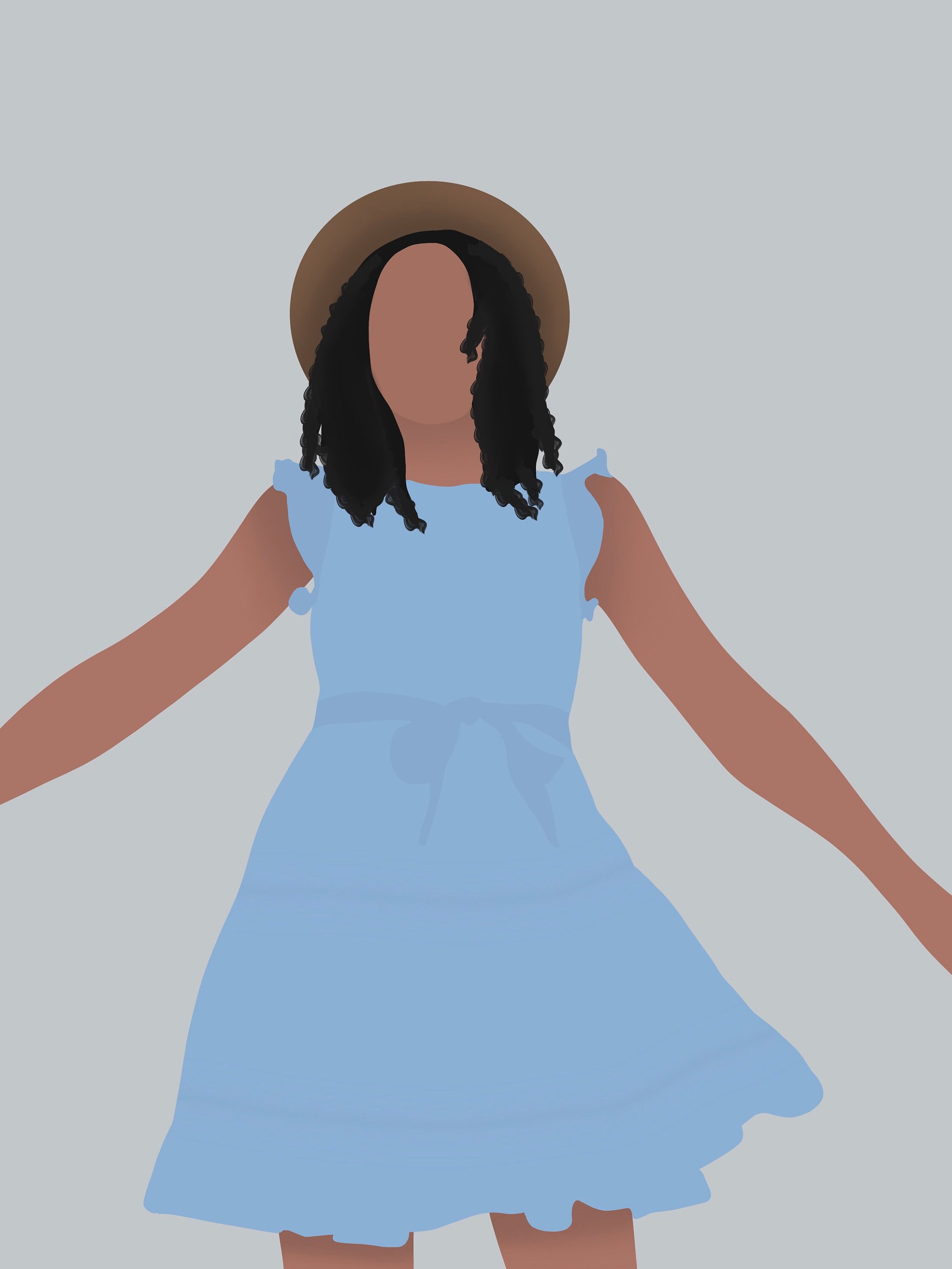 Custom Portrait From Photo Digital Faceless Digital Portrait - Etsy