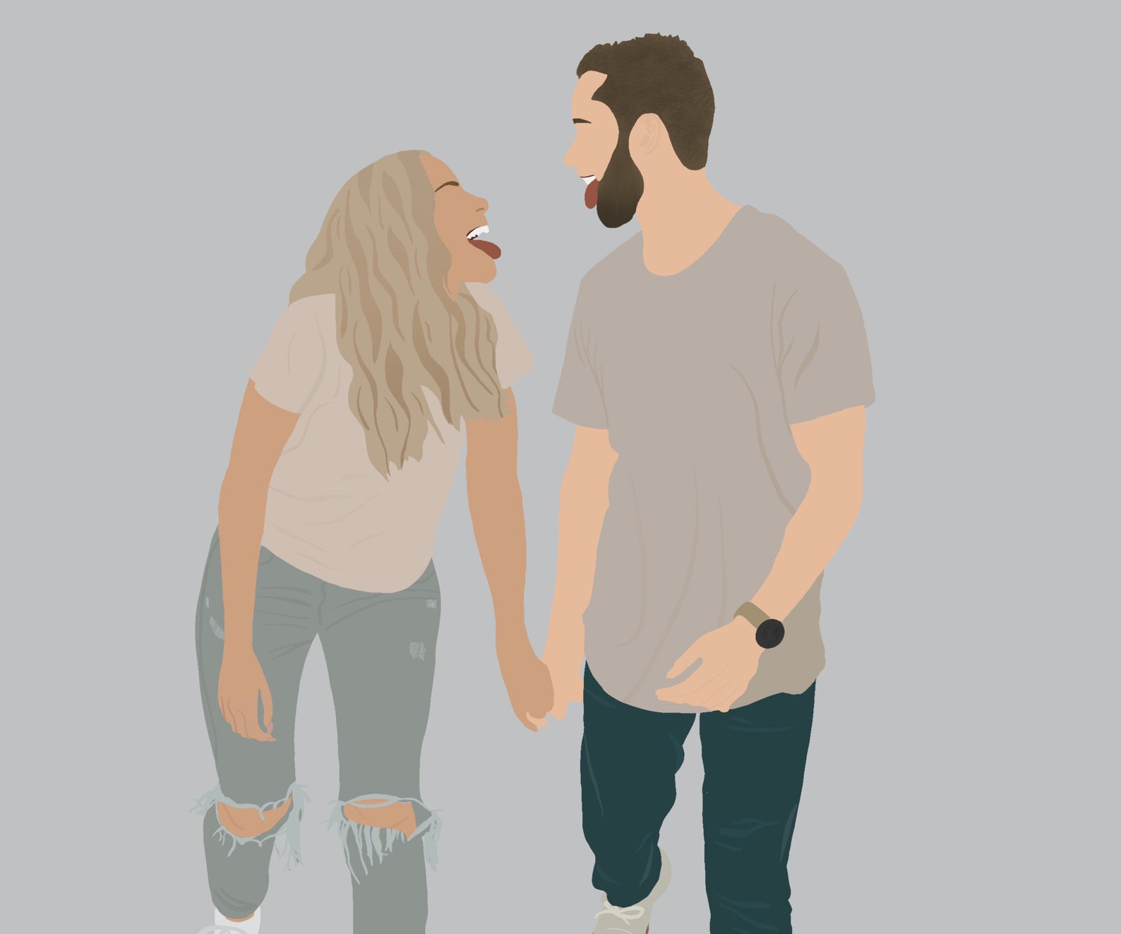 Custom Portrait From Photo Digital Faceless Digital Portrait - Etsy