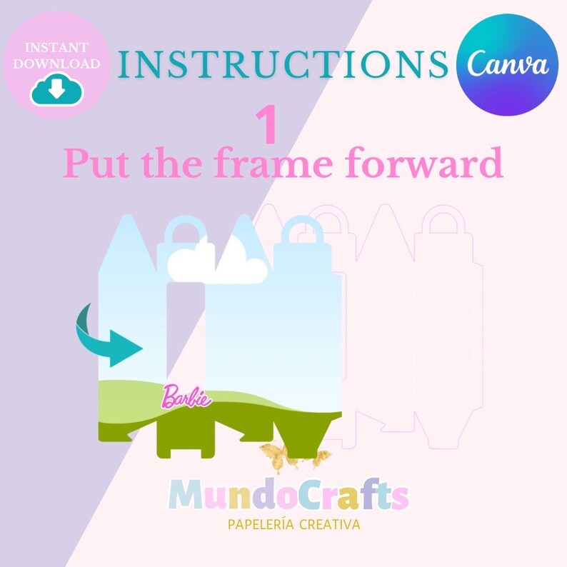 BARBIE BOX Template A3, Editable En Canva, Plantilla Editable En Canva ...