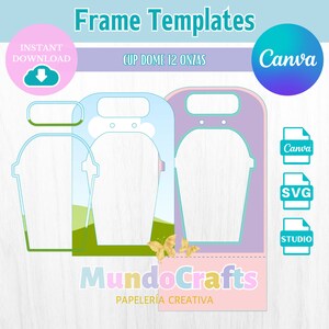 PLANTILLA VASO DOMO,12 Onzas Editable En Canva, Svg Y En Cameo - Etsy ...