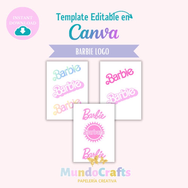 BARBIE BOX Template A3, Editable En Canva, Plantilla Editable En Canva ...