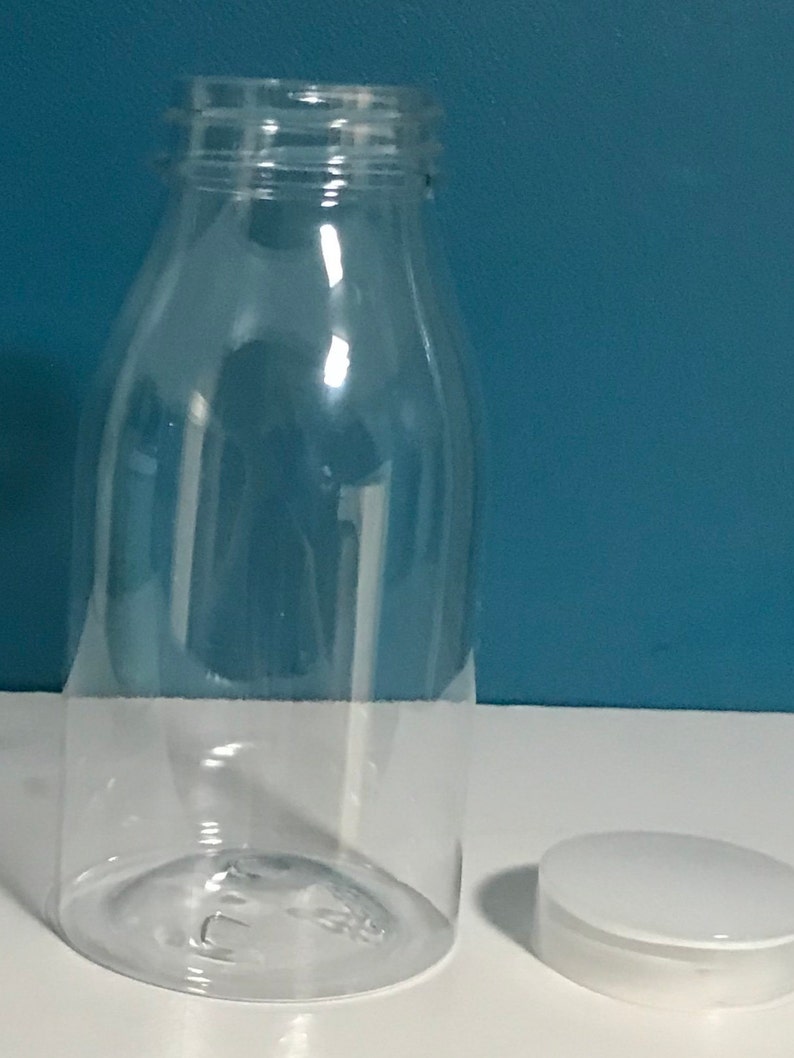Plastic Milk Bottle W/ Screw Cap - Etsy