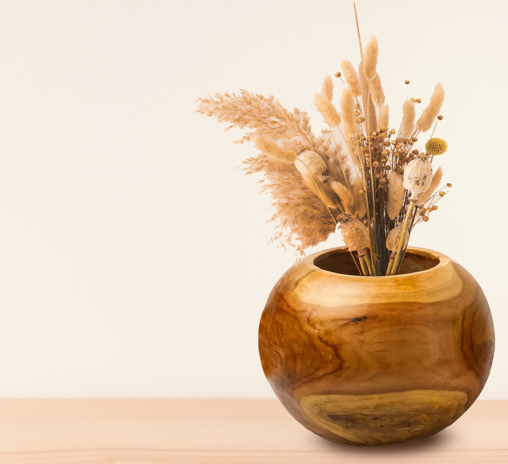 10-inch Ball Teak Root Vase - Etsy