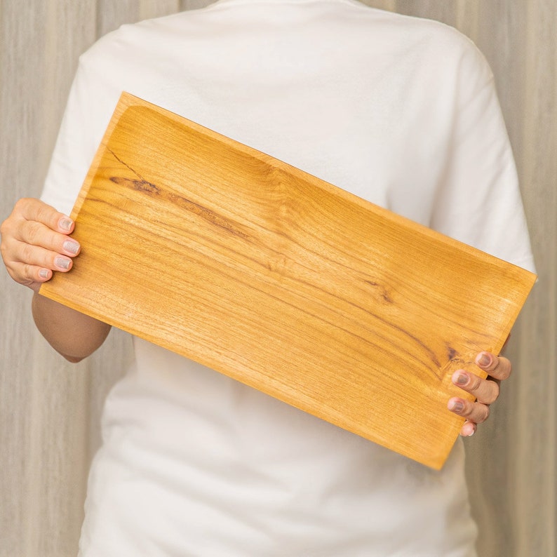 Rectangular Teak Wood Plate Large - Etsy
