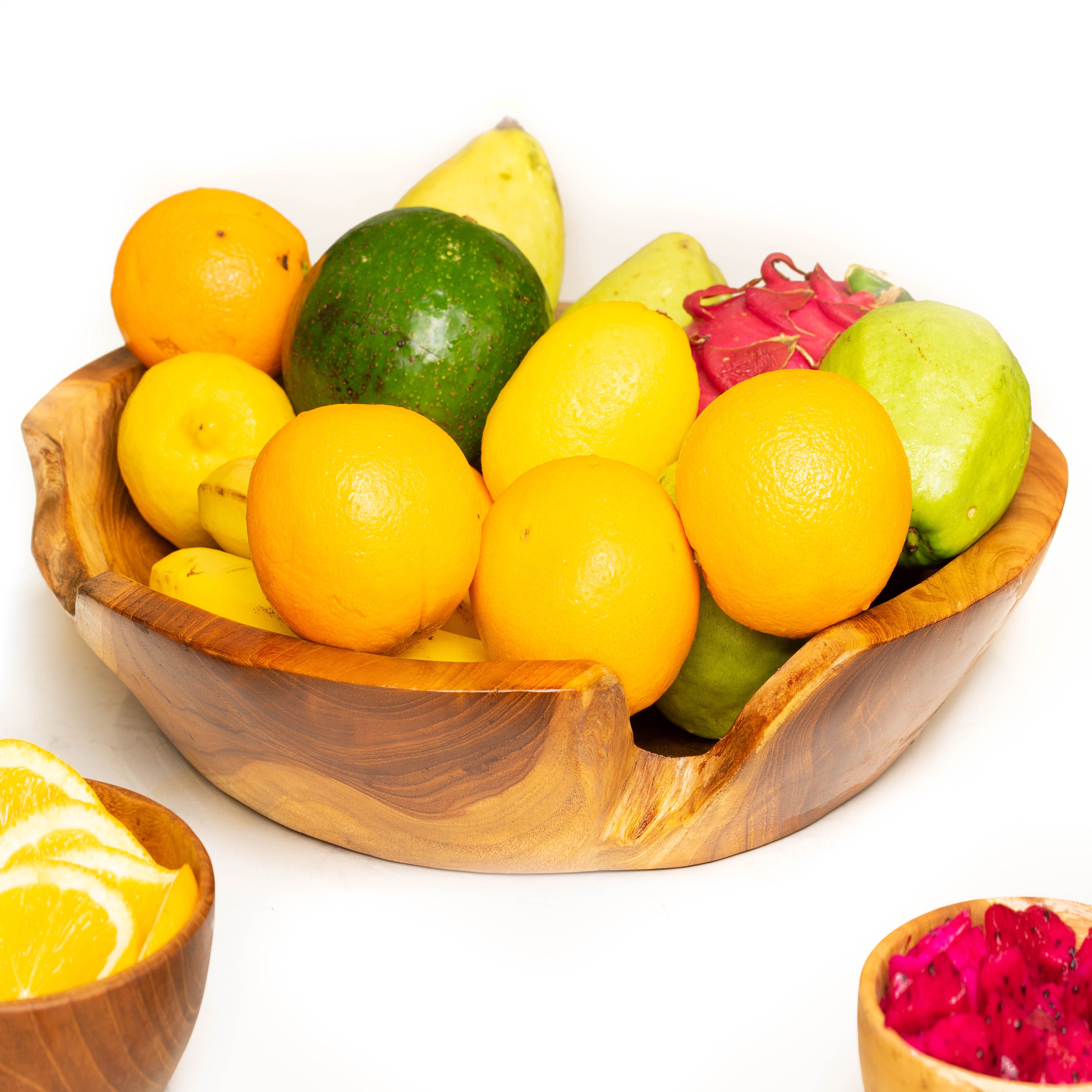 Jumbo Live Edge Teak Root Wood Fruit Serving Bowl - Etsy