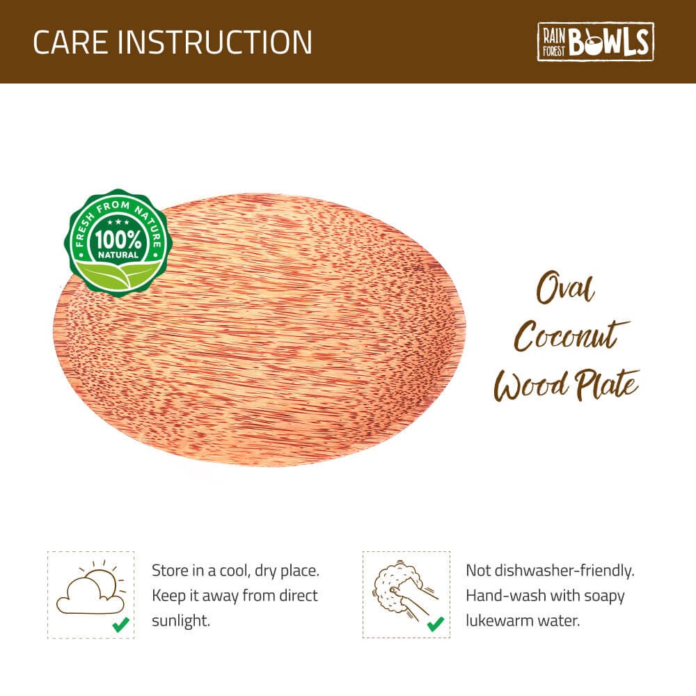 Oval Coconut Wood Plate Handcarved From Eco-friendly Coconut - Etsy