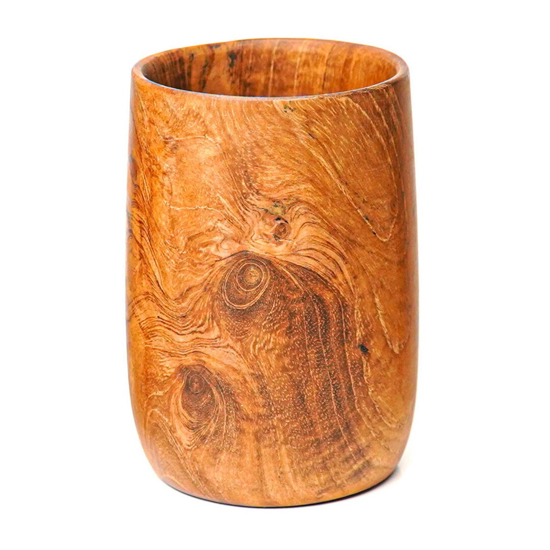 Rounded Teak Wood Cup - Small 2-pack - Etsy