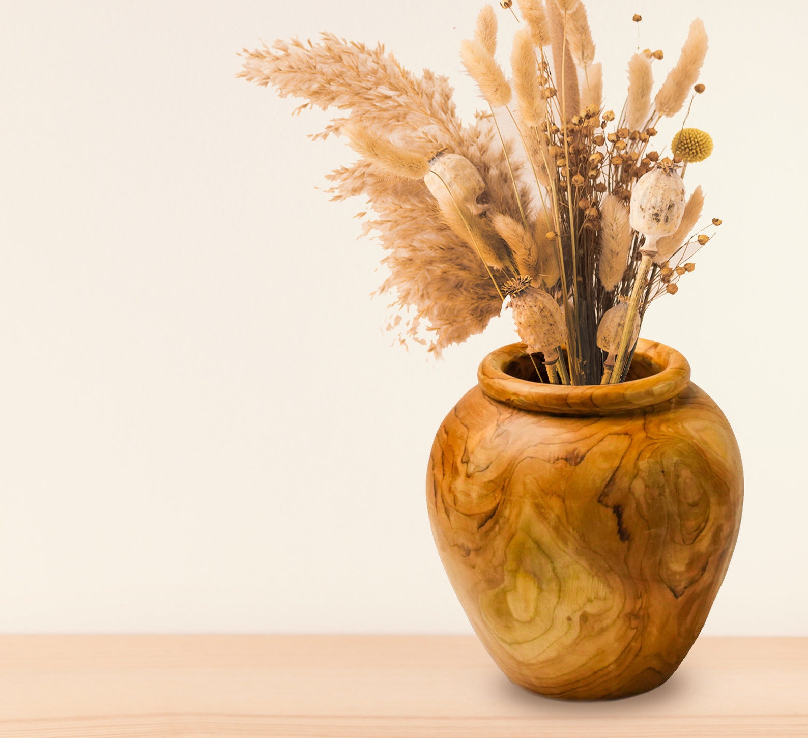 10-inch Urn-shape Rounded Teak Root Vase - Etsy