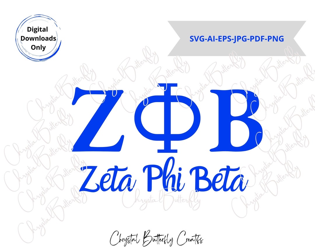 Zeta Phi Beta Cut File - Svg. Png. AI. Eps. Jpg. Png - Etsy