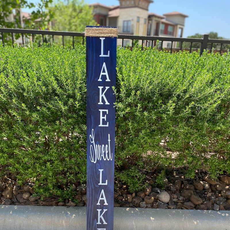 Vertical Lake Sign - Etsy
