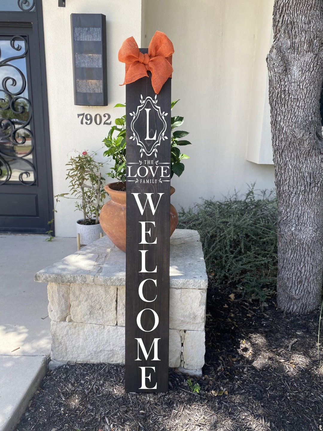 XL Available Welcome Sign, Welcome Sign for Front Porch, Vertical Wood ...