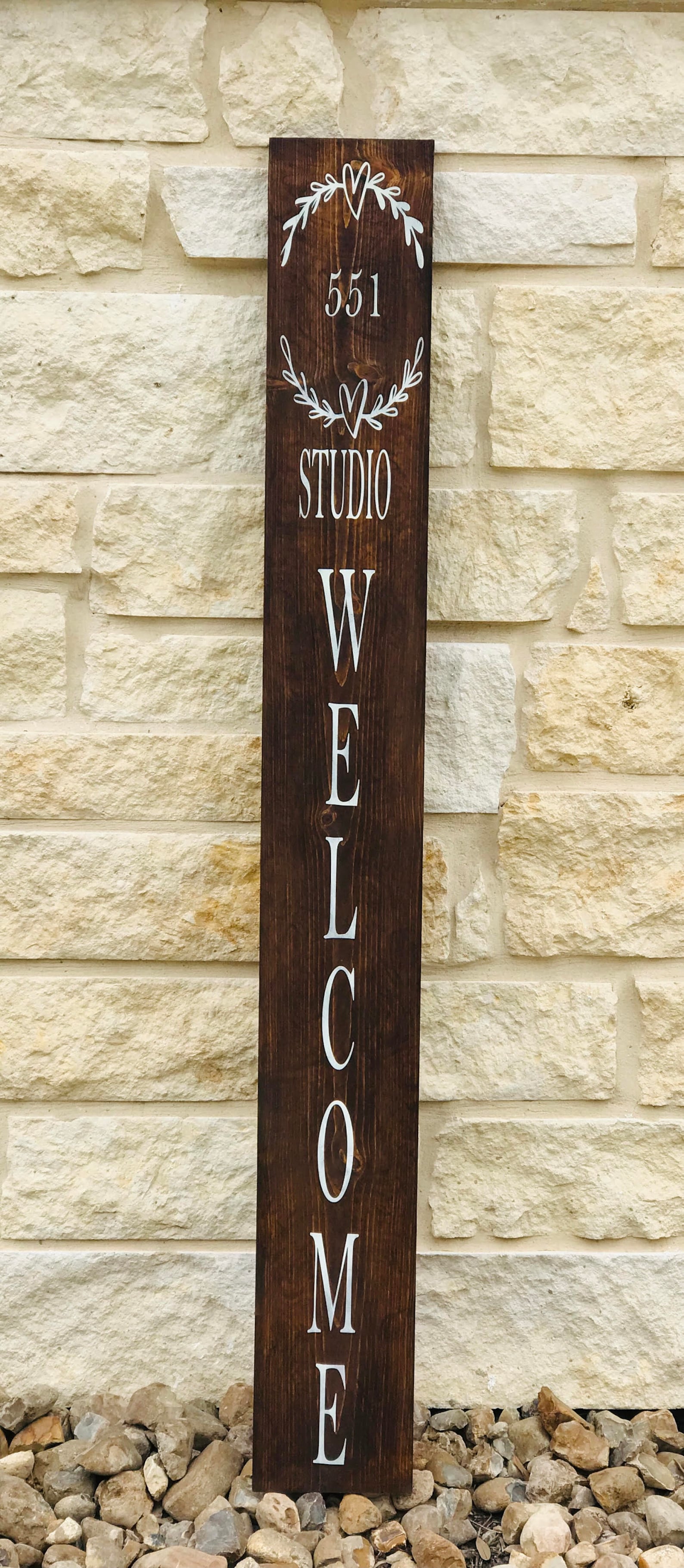 BUSINESS WELCOME Sign Vertical Wooden Sign Customizable - Etsy