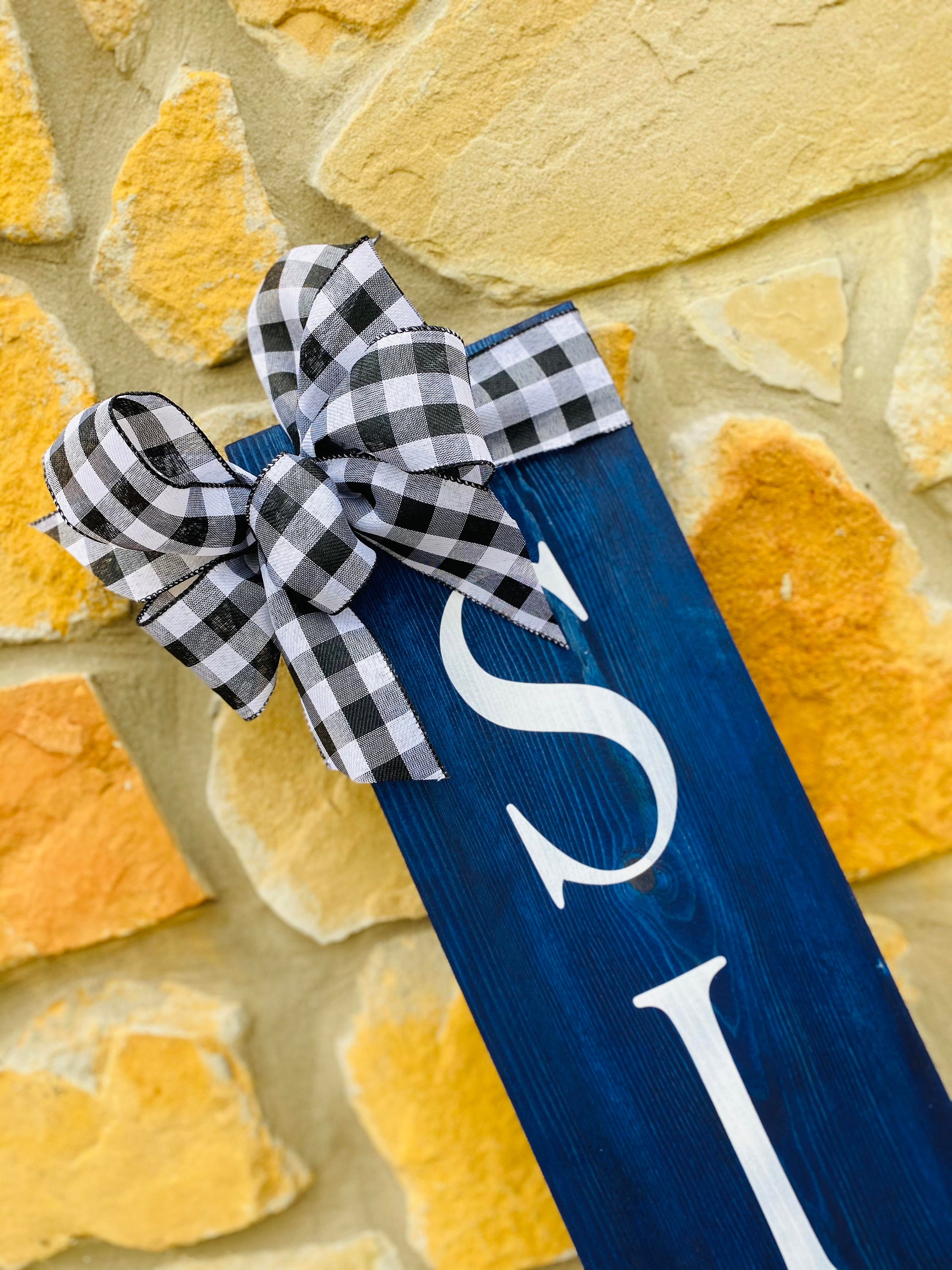 Modern Porch WELCOME Sign Vertical Wooden Sign Customizable - Etsy