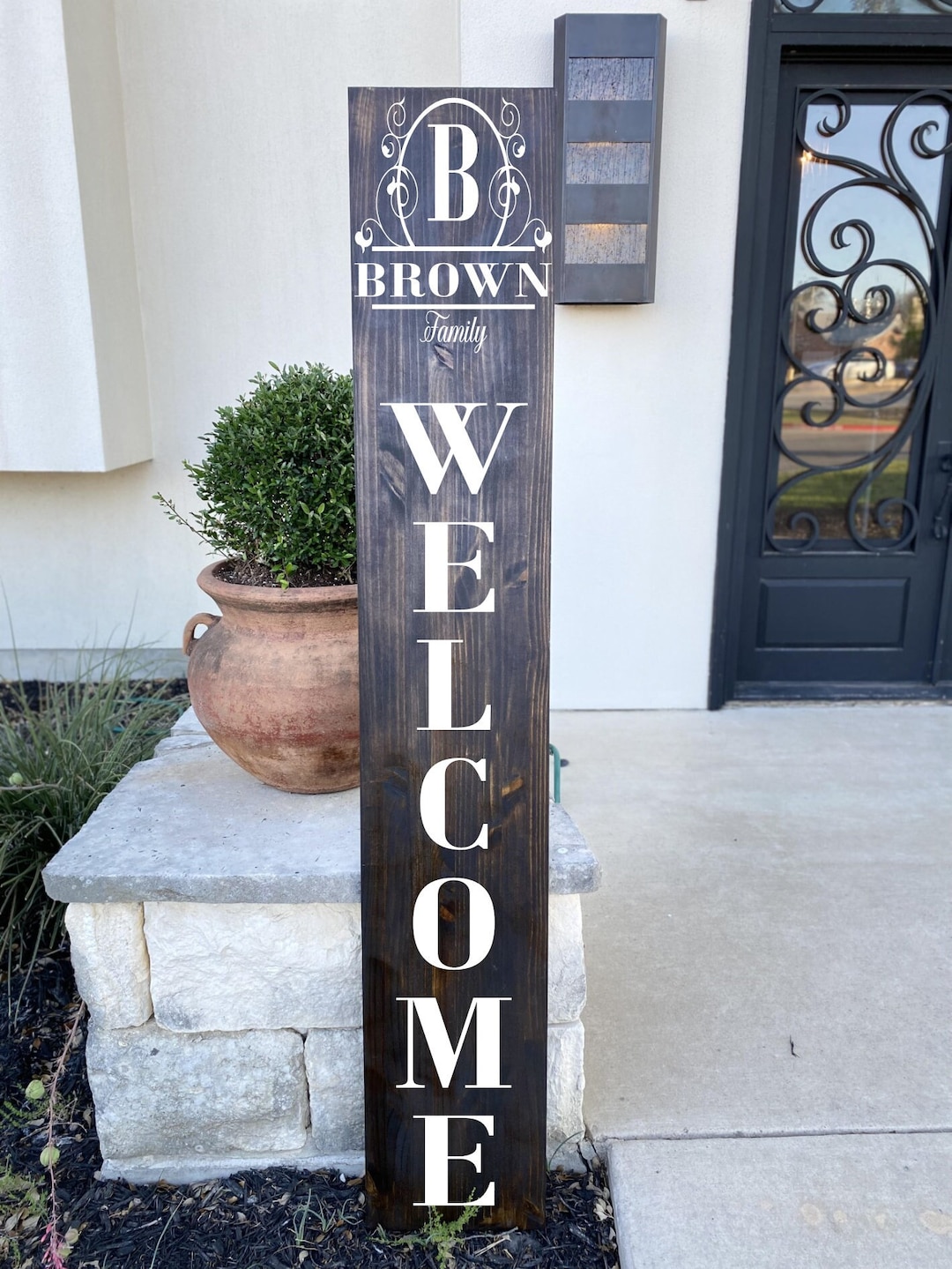 XL Available Welcome Sign, Welcome Sign for Front Porch, Vertical Wood ...