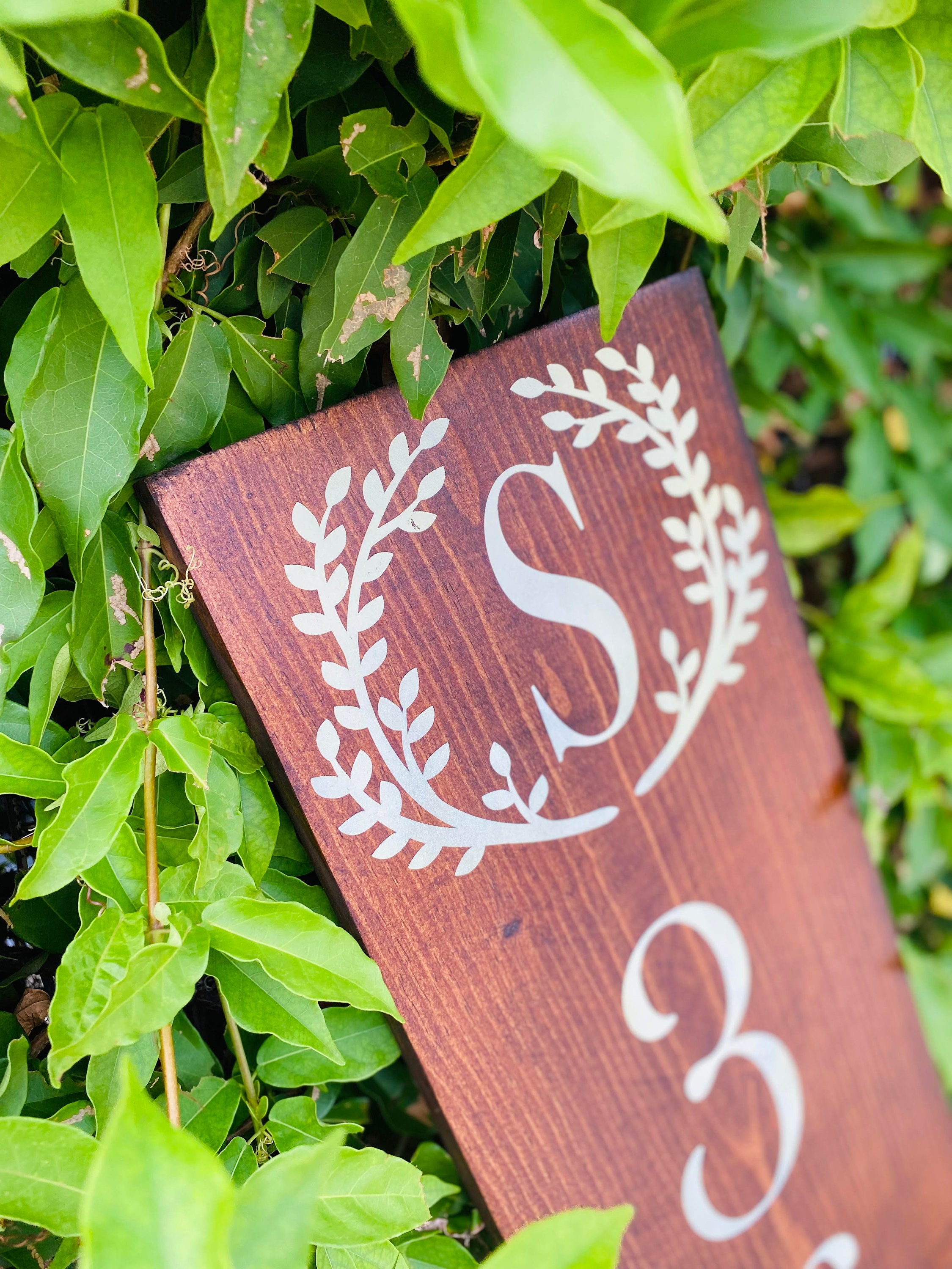 Address Porch Sign Modern Wood Sign Customizable Last Name | Etsy