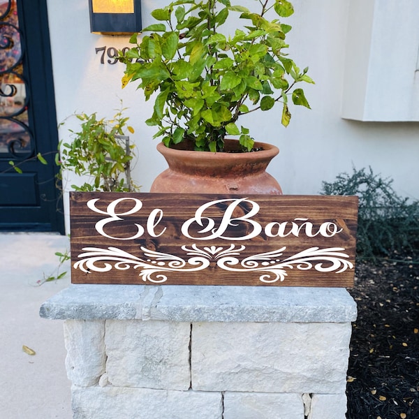 Baño Sign - Etsy